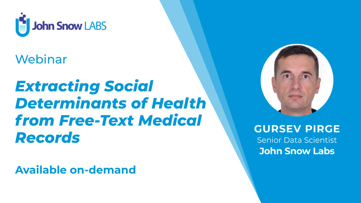 Watch Webinar Extracting Social Determinants Of Health From Free Text Medical Records John