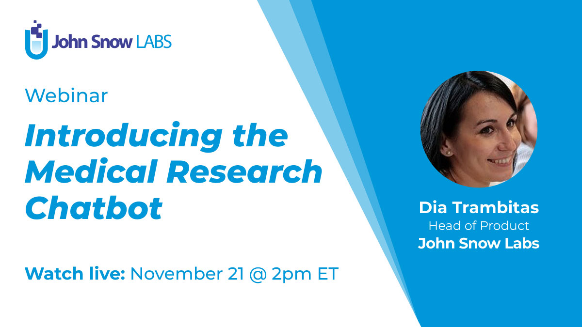 Watch Webinar: Introducing the Medical Research Chatbot - John Snow Labs