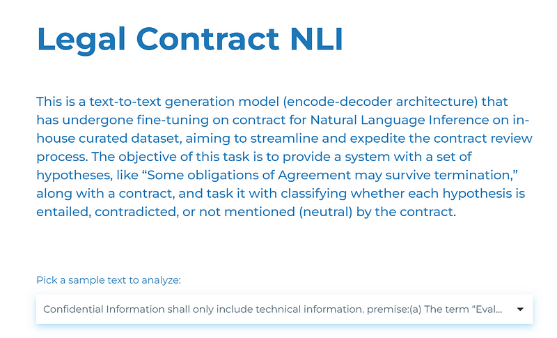 Legal NLP releases new Contract NLI demo and more - John Snow Labs
